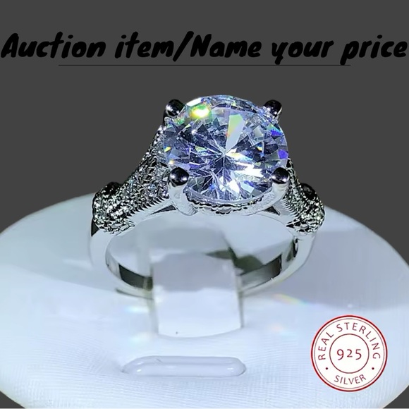 Exclusively Fancy | Jewelry | Auction 925 Sterling Silver Large Round ...